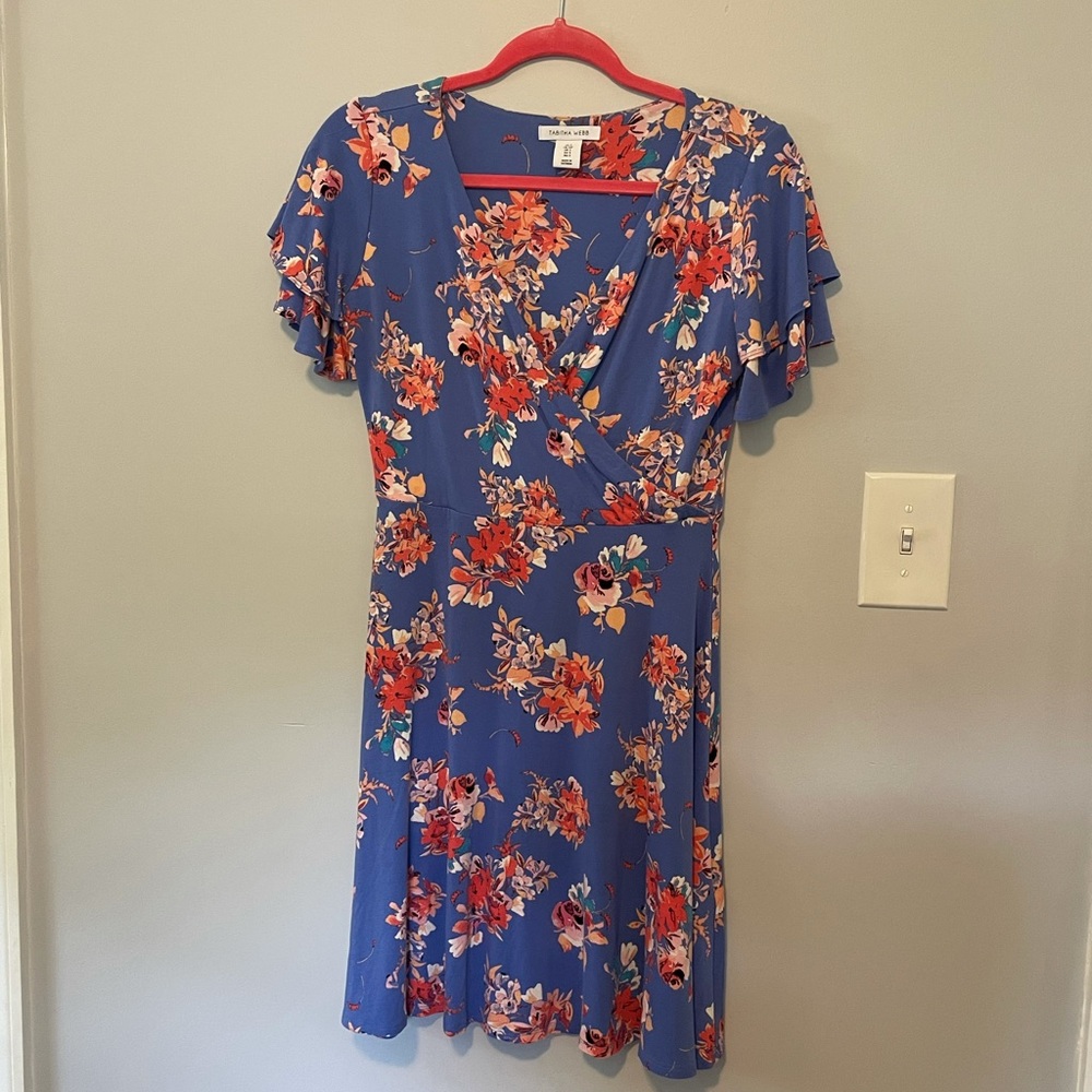 Tabitha Webb Wrap Dress With Flutter Sleeves. - Gem